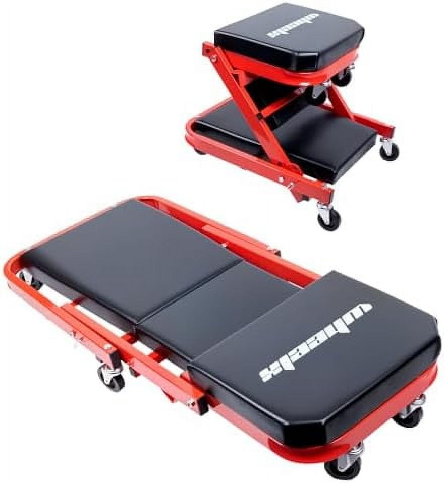Mechanic Creeper 40inches 2-in-1 Z Seat 480lbs Capacity, Foldable ...