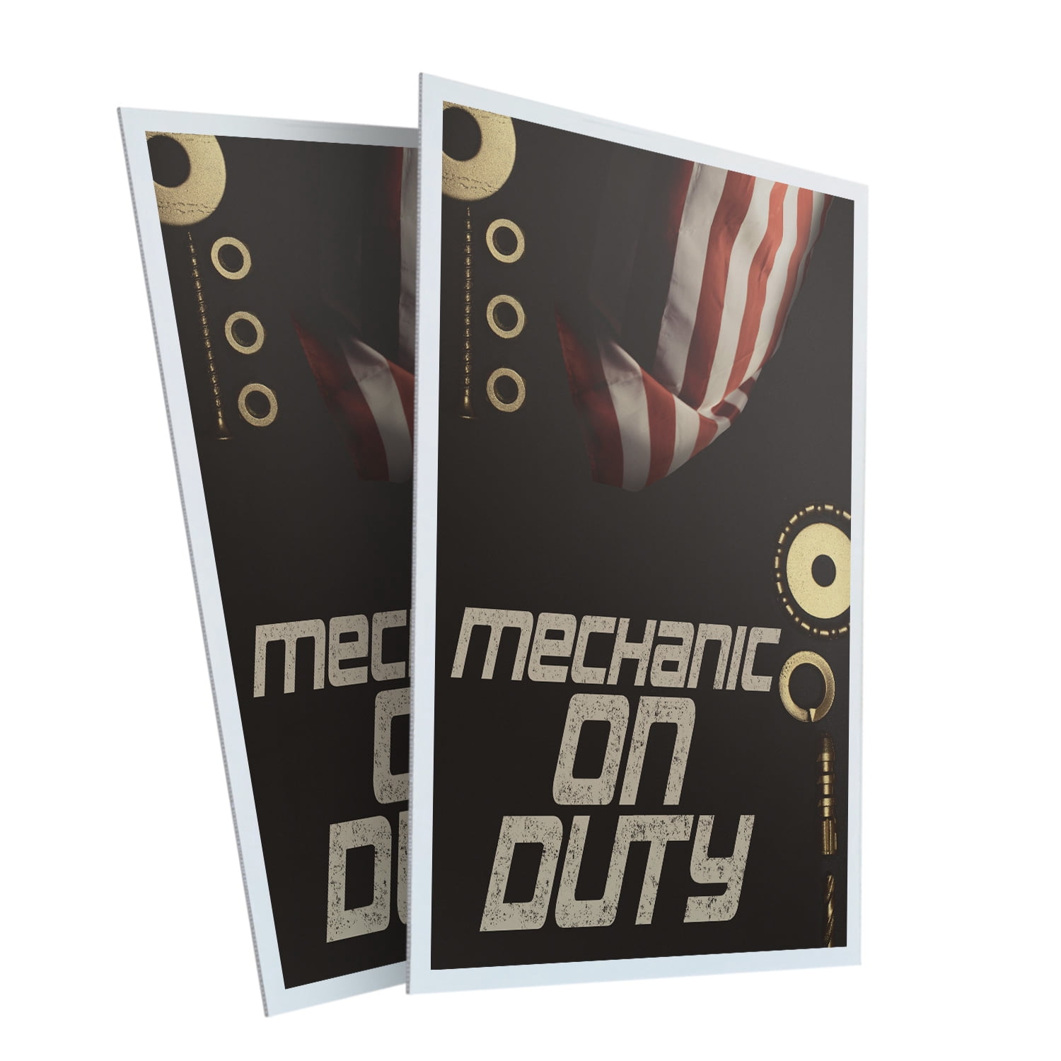 Mechanic On Duty (2-Pack) 24 Inch x 36 Inch Plastic Signs Sign Insert ...