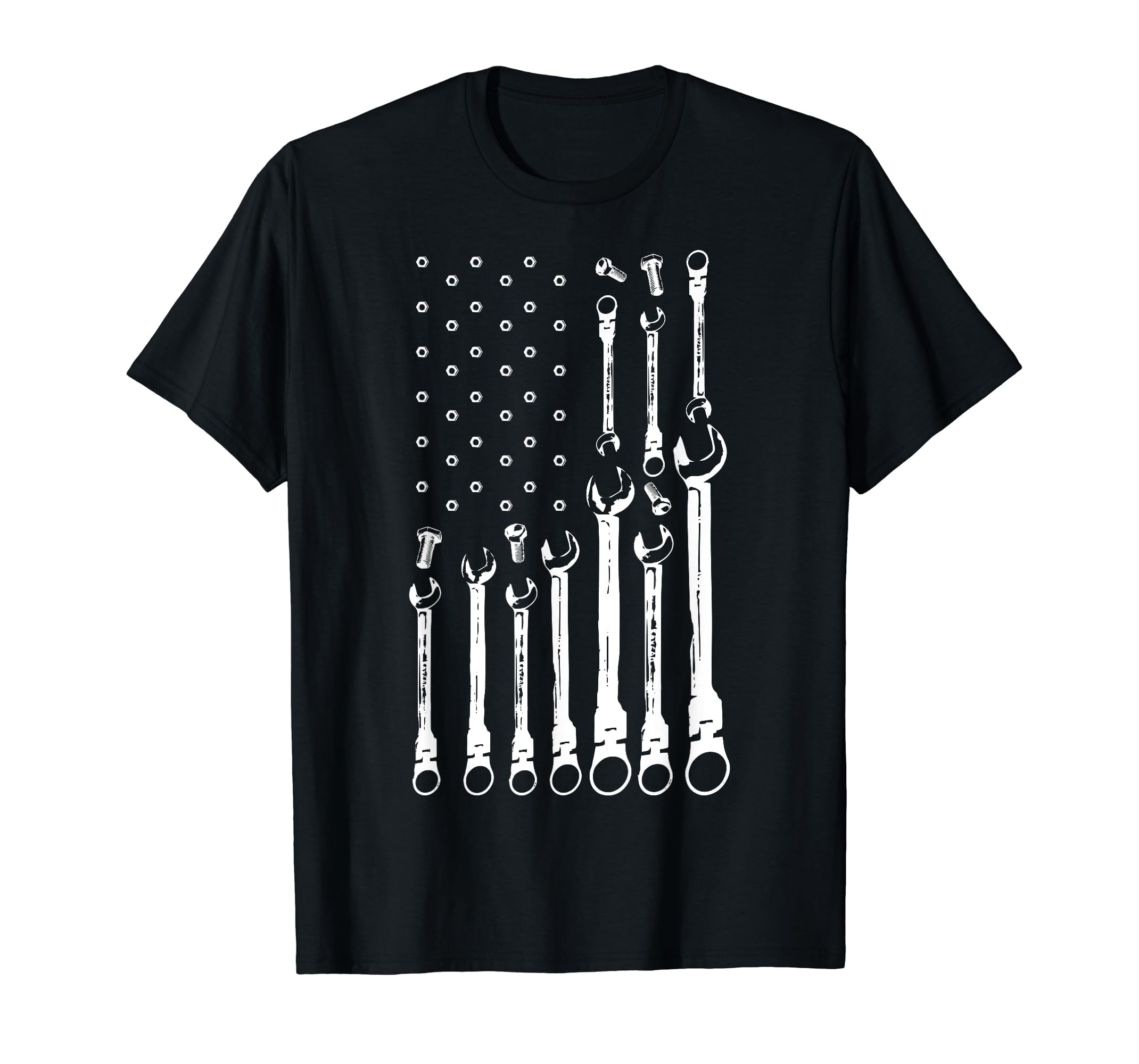 Mechanic Flag American Patriotic Flag Car Mechanic USA Flag T-Shirt ...