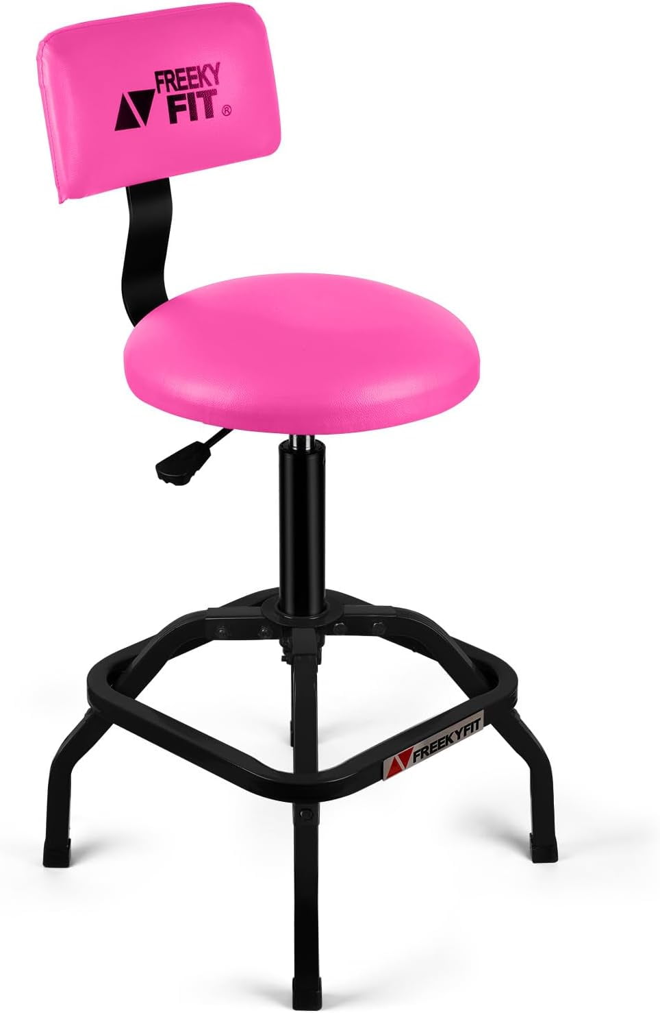 Mechanic Garage Stool with Backrest, Adjustable Workshop Stool Chair ...