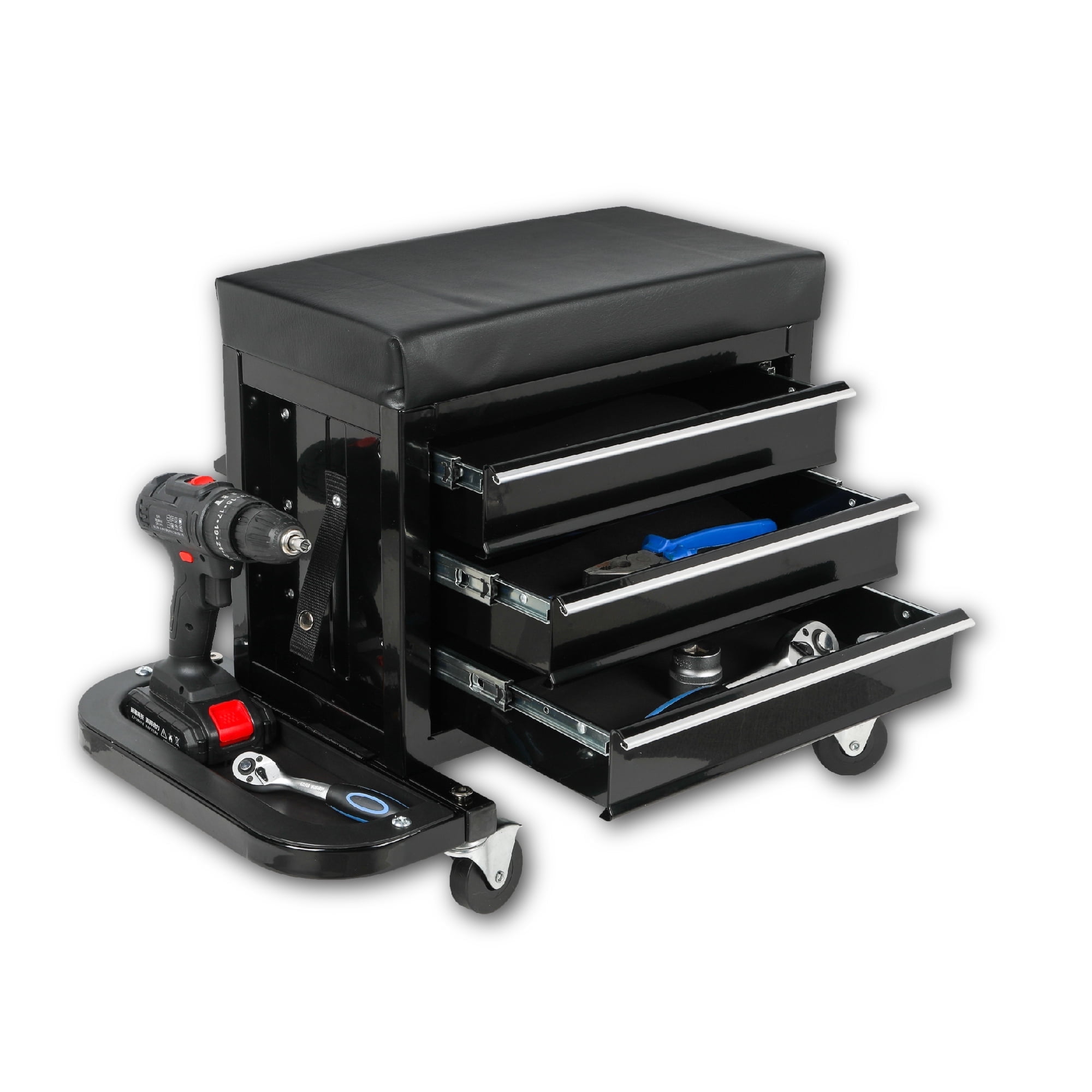 Mechanic Roller Seat with 3 Drawers Tool Box - Walmart.com