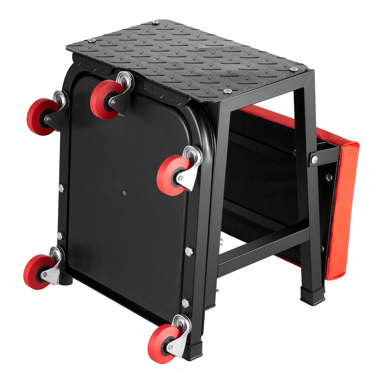 Mechanic Stool Rolling Work Seat with Wheels - 300 lb Capacity, Mobile ...