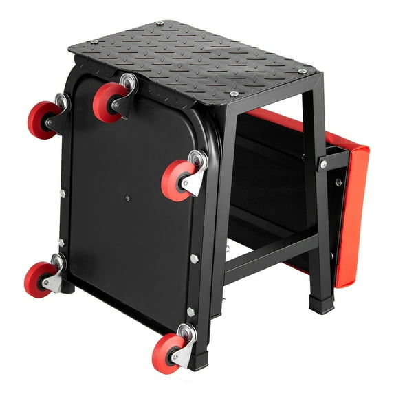 Mechanic Stool Rolling Work Seat with Wheels - 300 lb Capacity, Mobile ...