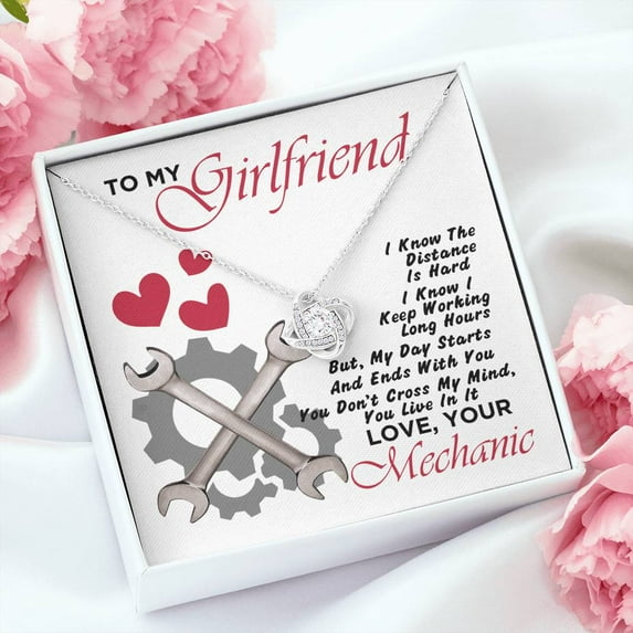 Mechanic'S Girlfriend, Beautiful Necklace, Message Card and Box, White ...