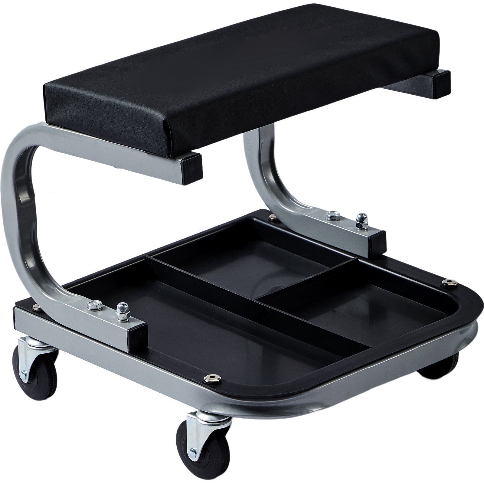 Mechanic Stool 250 LBS, Rolling Garage Creeper Seat with Tool Tray ...
