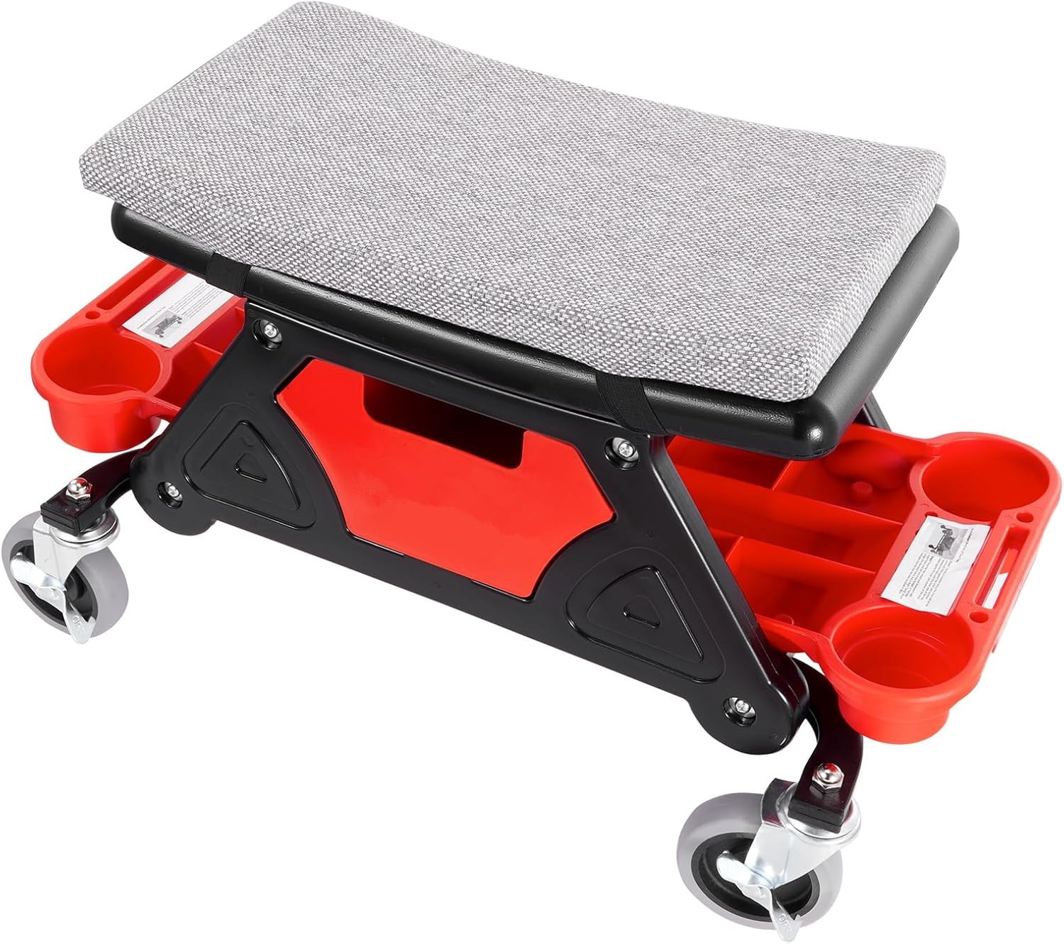 Mechanic Stool 300 LBS Capacity Garage Stool Gift for Men, Heavy Duty ...