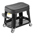 Mechanic Stool, 300 lbs Capacity Garage Seat/Work Stool with Wheels ...