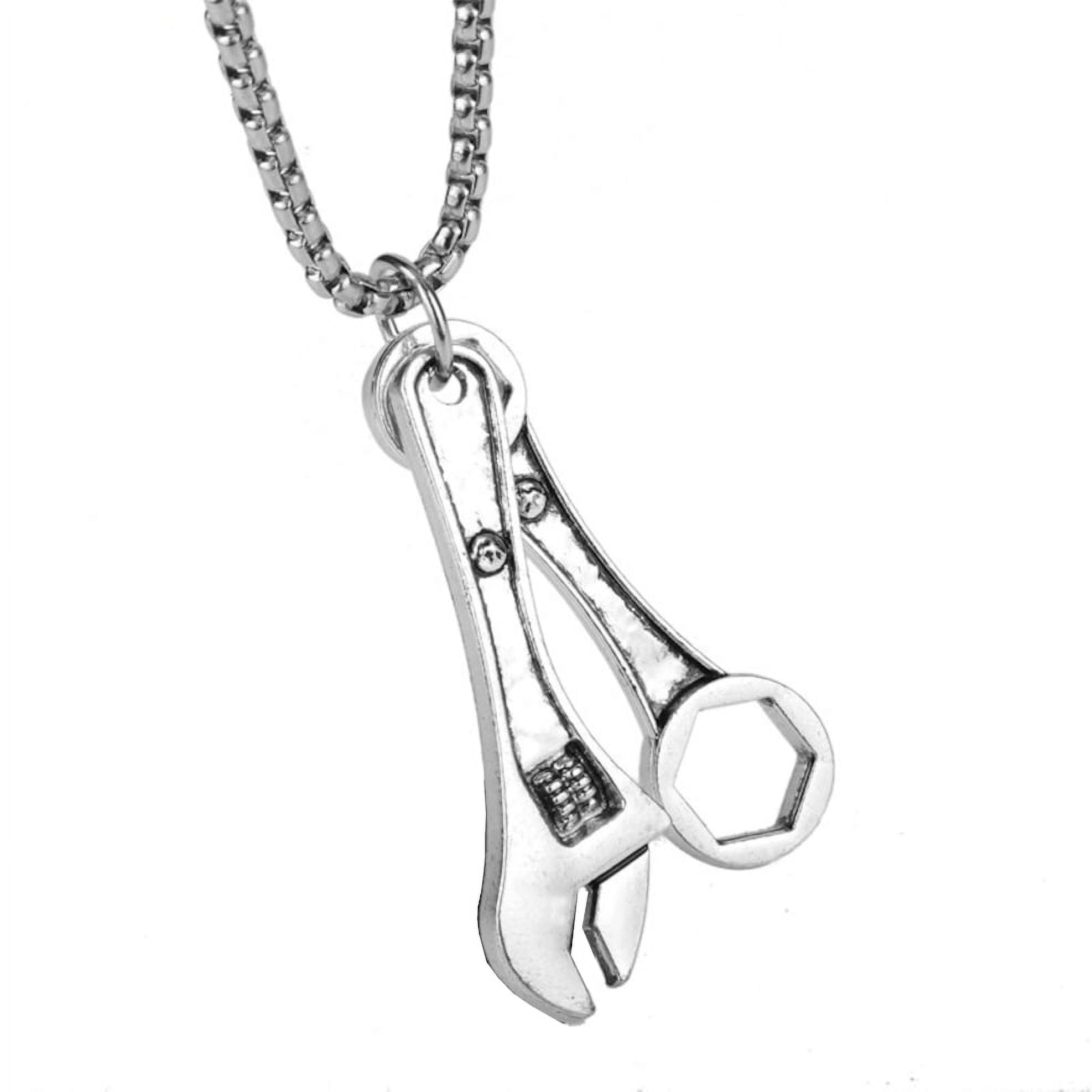 Mechanic Tools Necklace Ranch Silvertone Anti-Tarnish Auto Mechanic ...