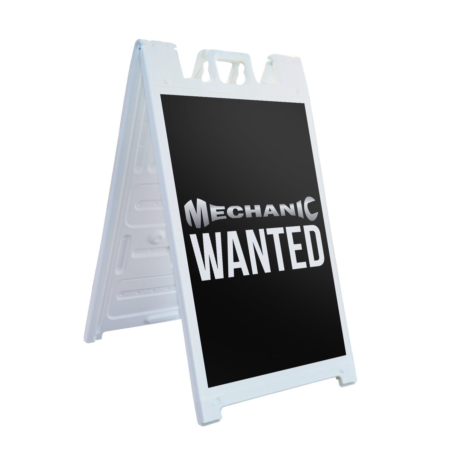 Mechanic Wanted 24" x 36" Double Sided A-Frame Sidewalk Sign Includes 2 ...