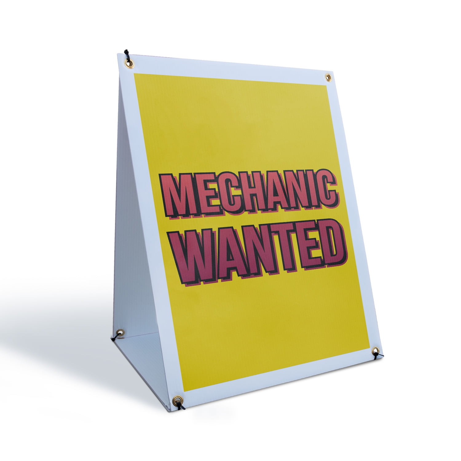 Mechanic Wanted Sidewalk Sign 18 Inch x 24 Inch A-Frame Images On Both ...