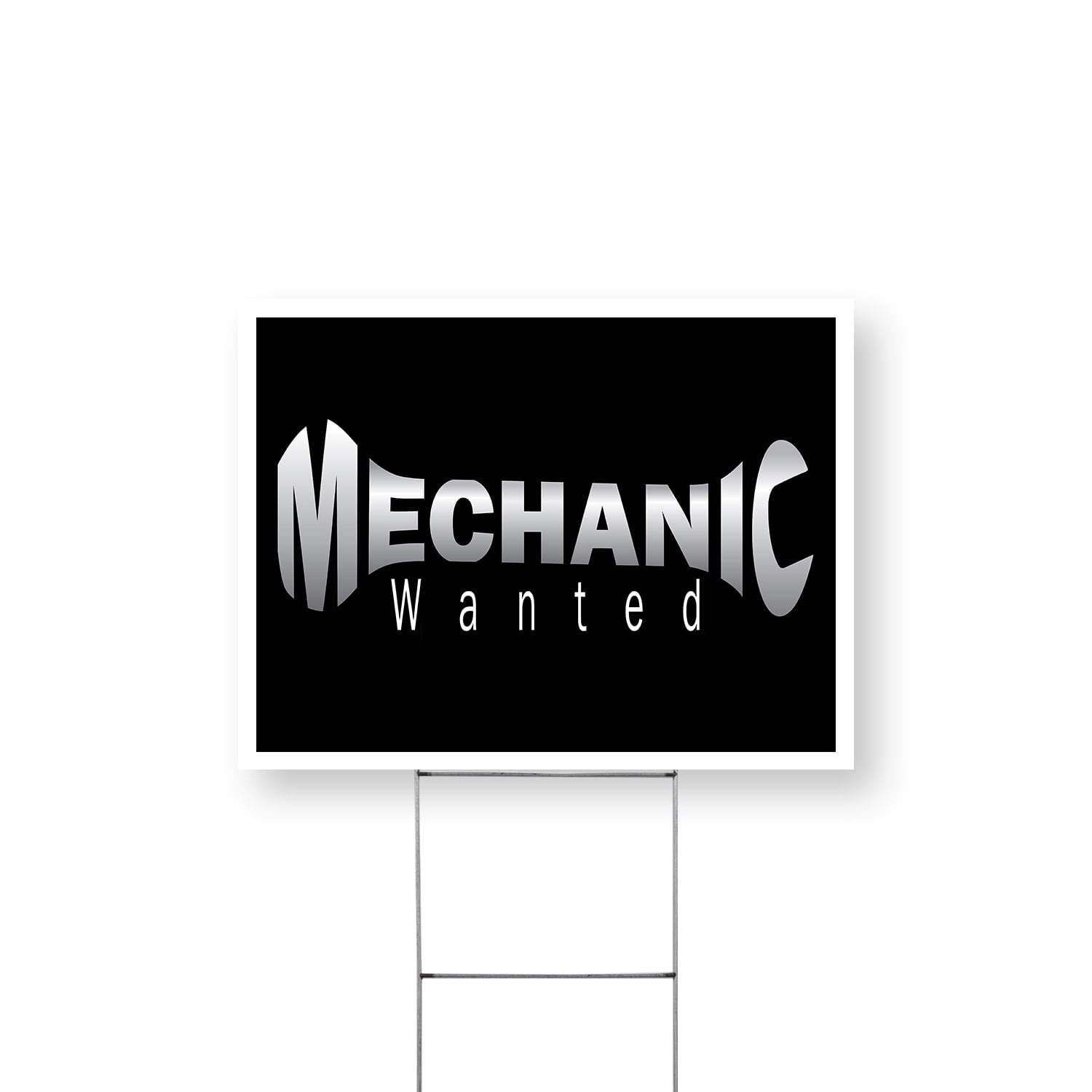 Mechanic Wanted Yard Sign 18 Inch x 24 Inch Single Sided Weatherproof ...