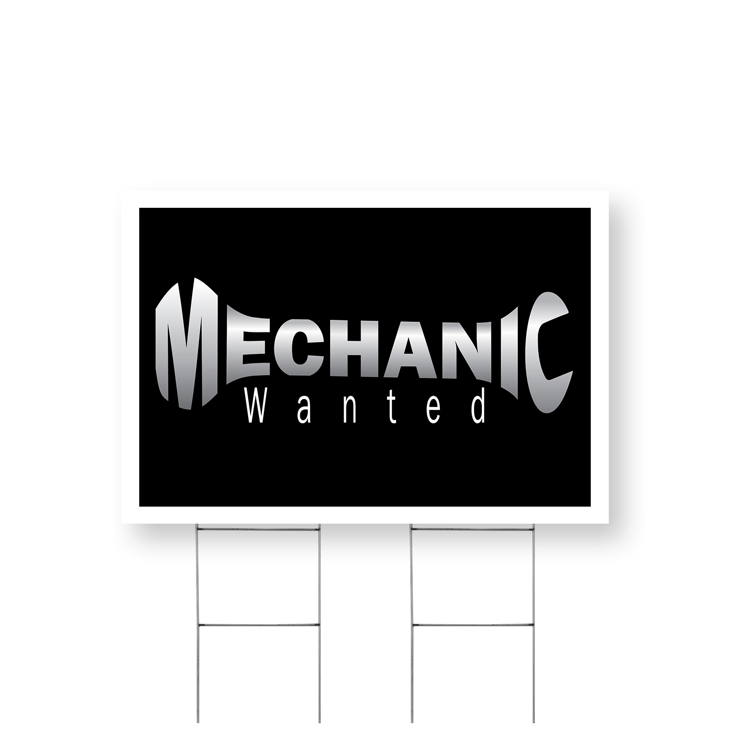 Mechanic Wanted Yard Sign 24 Inch x 36 Inch Single Sided Weatherproof ...