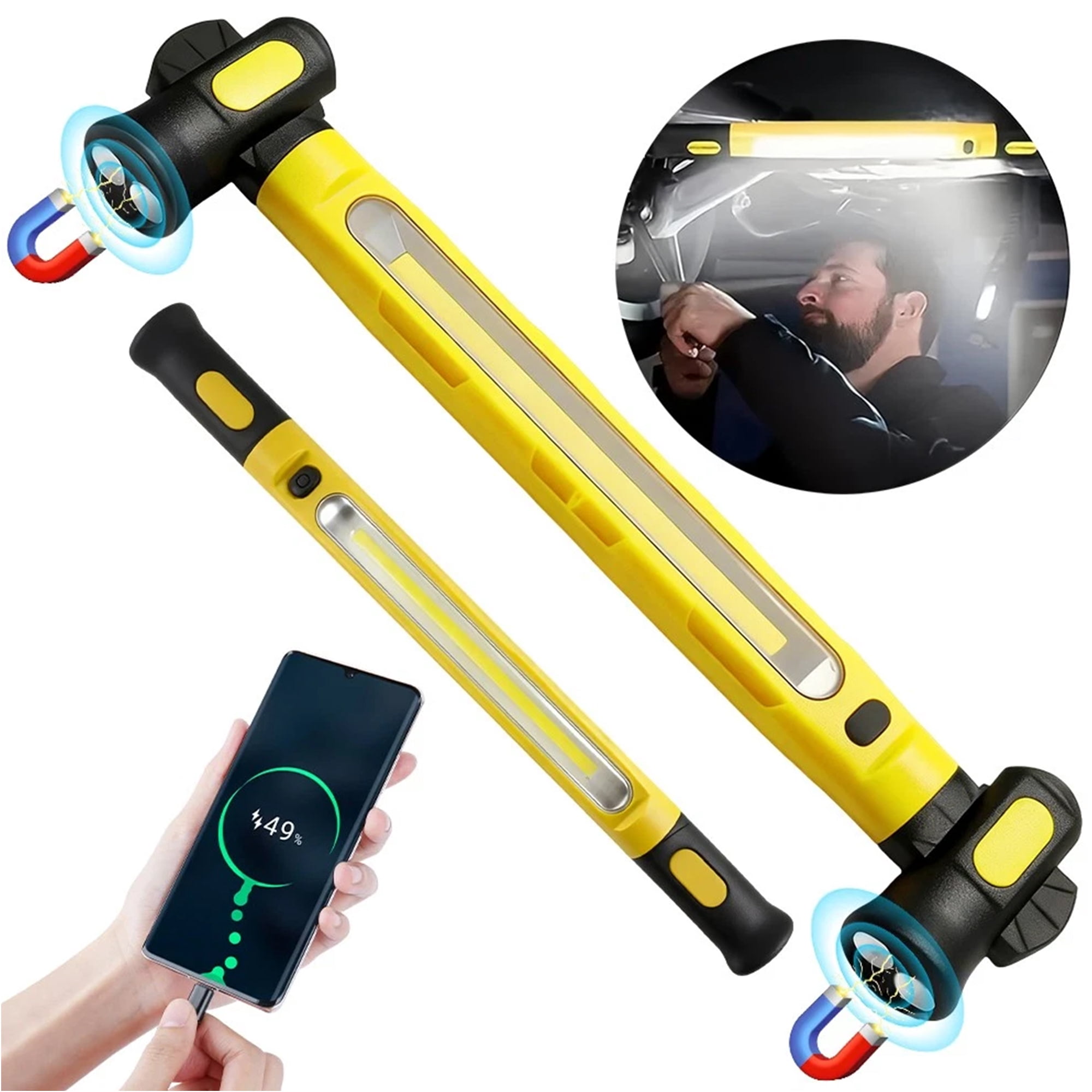 Mechanic Work Light Under Hood Work Light Bar with Hooks, 3200LM ...