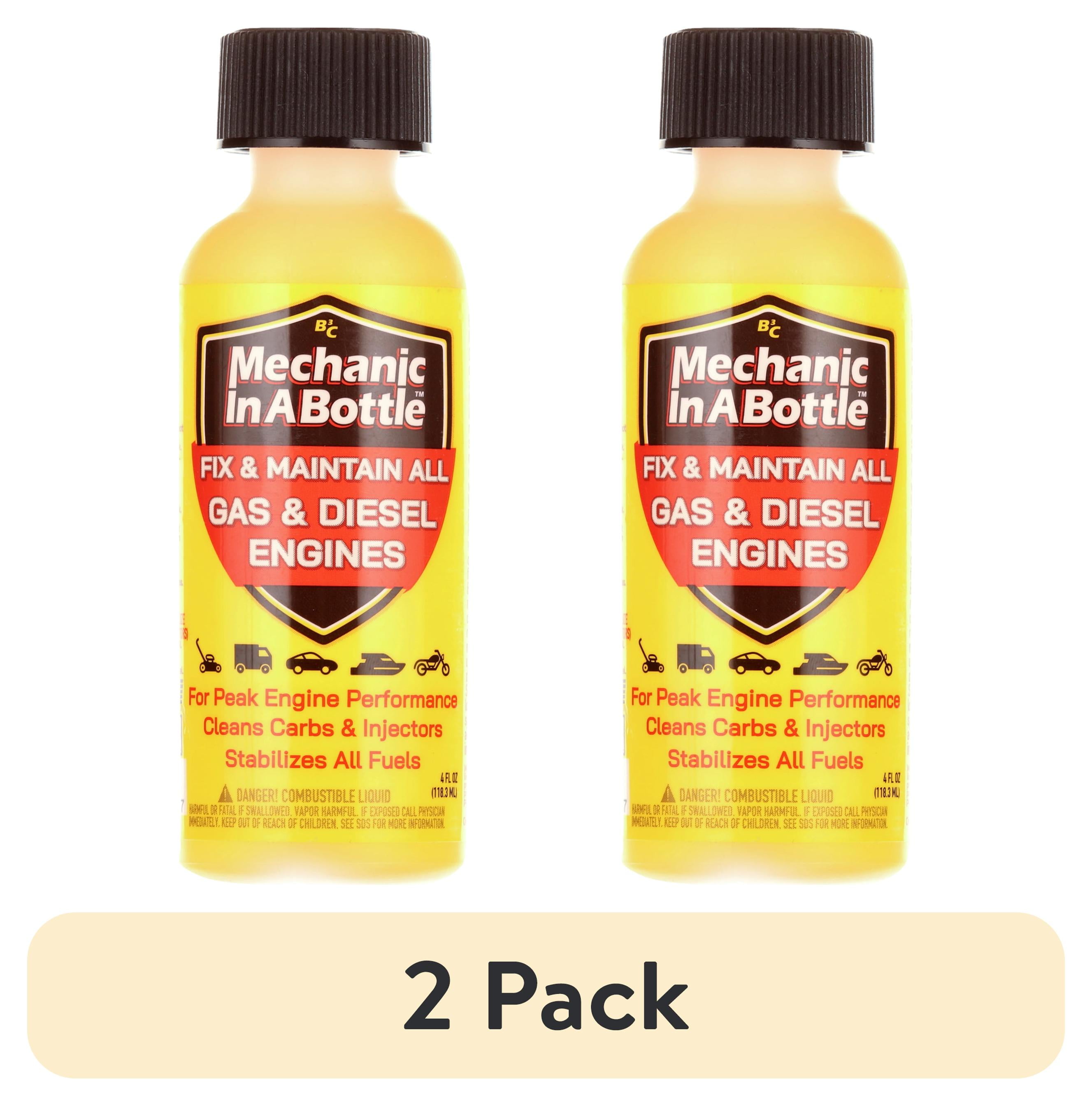 (2 pack) Mechanic in a Bottle Fuel System Fix All Additive 4 oz. Bottle ...