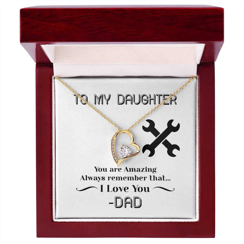 Mechanic's Daughter, Forever Love Necklace, 14K White Gold or 18K ...