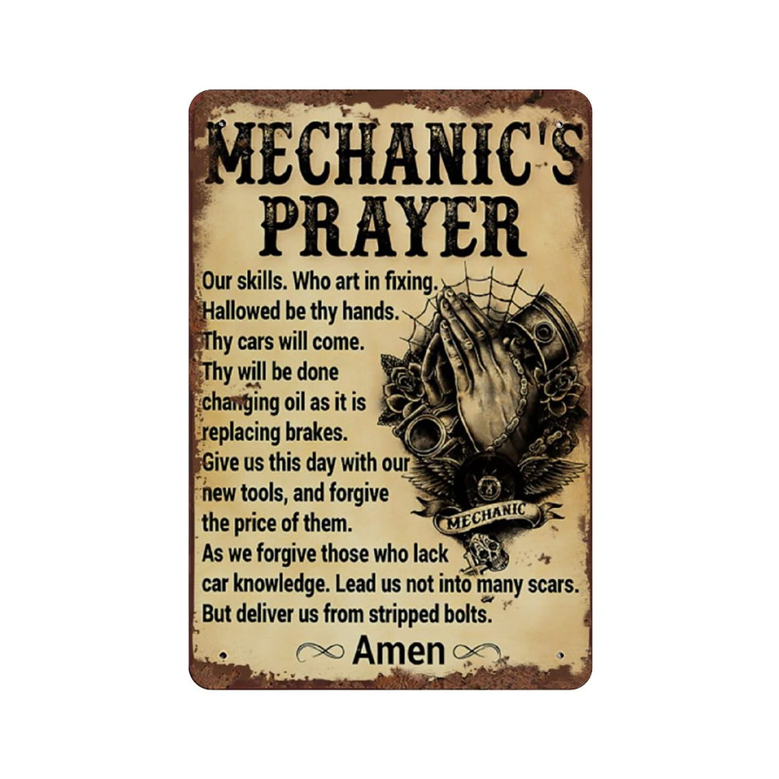 Mechanic's Prayer Our Skills Who Art in Fixing Gift for Mechanic ...