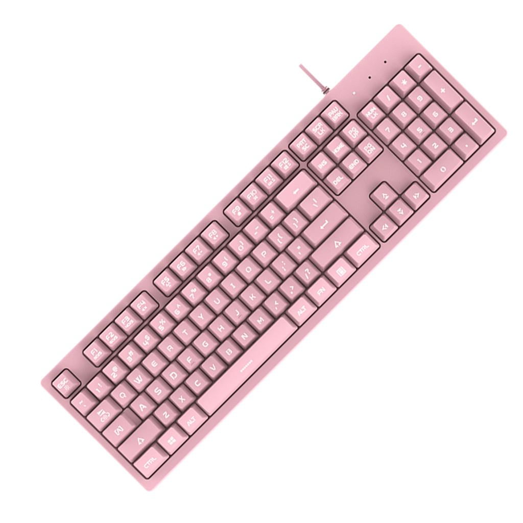 Mechanical 104-Key Keyboard White Chicken Keypads for Computer PC USB ...