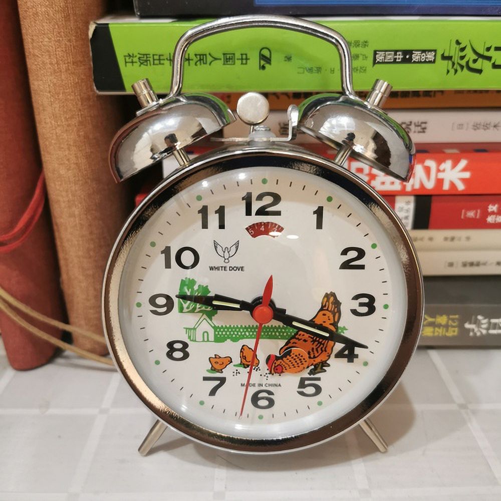 Mechanical Alarm Clock Vintage Chicken Pecking Rice Loud Children's ...
