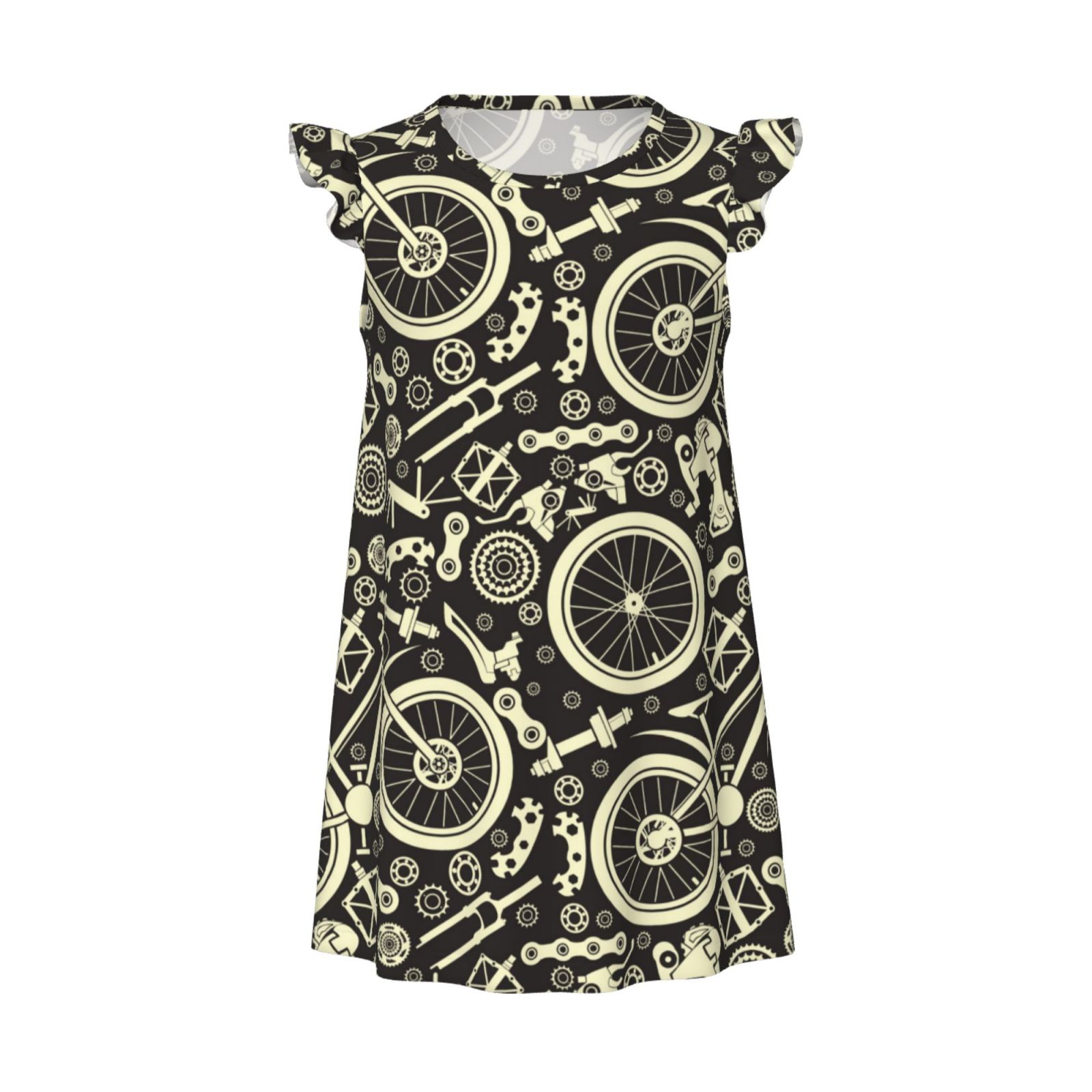 Mechanical Bike Pattern Girls Nightgowns, Pajamas for Girls, Soft ...