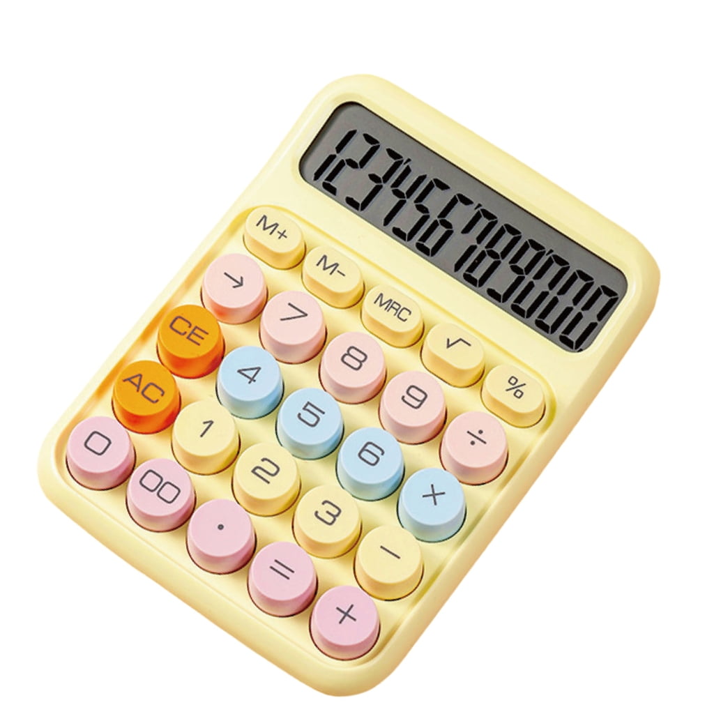 Mechanical Calculator 10 Digit with Big Button Calculators Large LCD ...