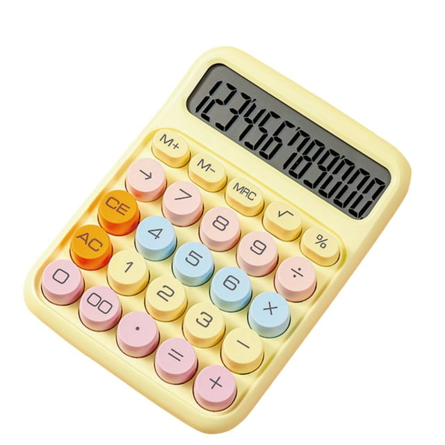 Mechanical Calculator 10 Digit with Big Button Calculators Large LCD ...