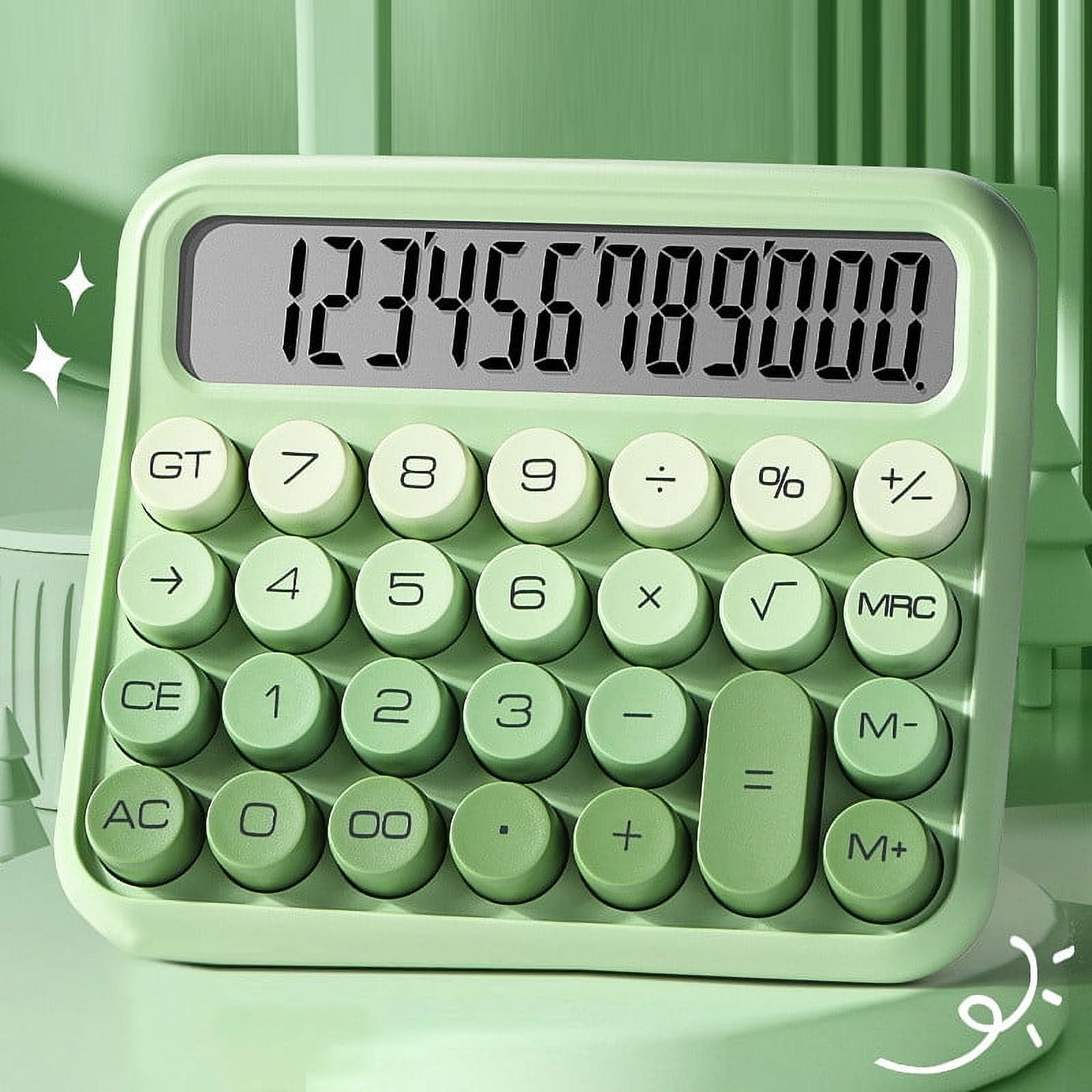 Mechanical Calculator 12 Digit Extra Large 5-Inch LCD Display, DECKLIT ...