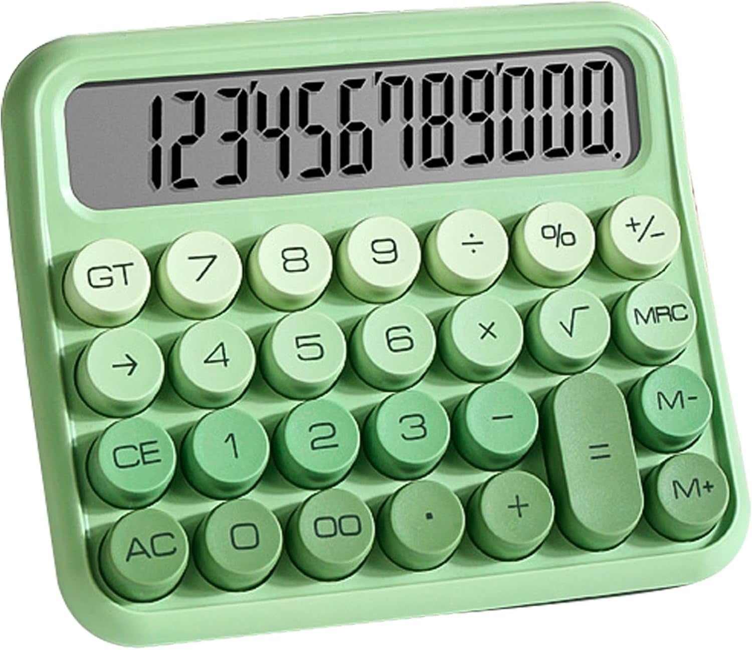 Mechanical Calculator, Silent Calculator, Extra Large Lcd 12 Digits Big Buttons Display Gradient ...
