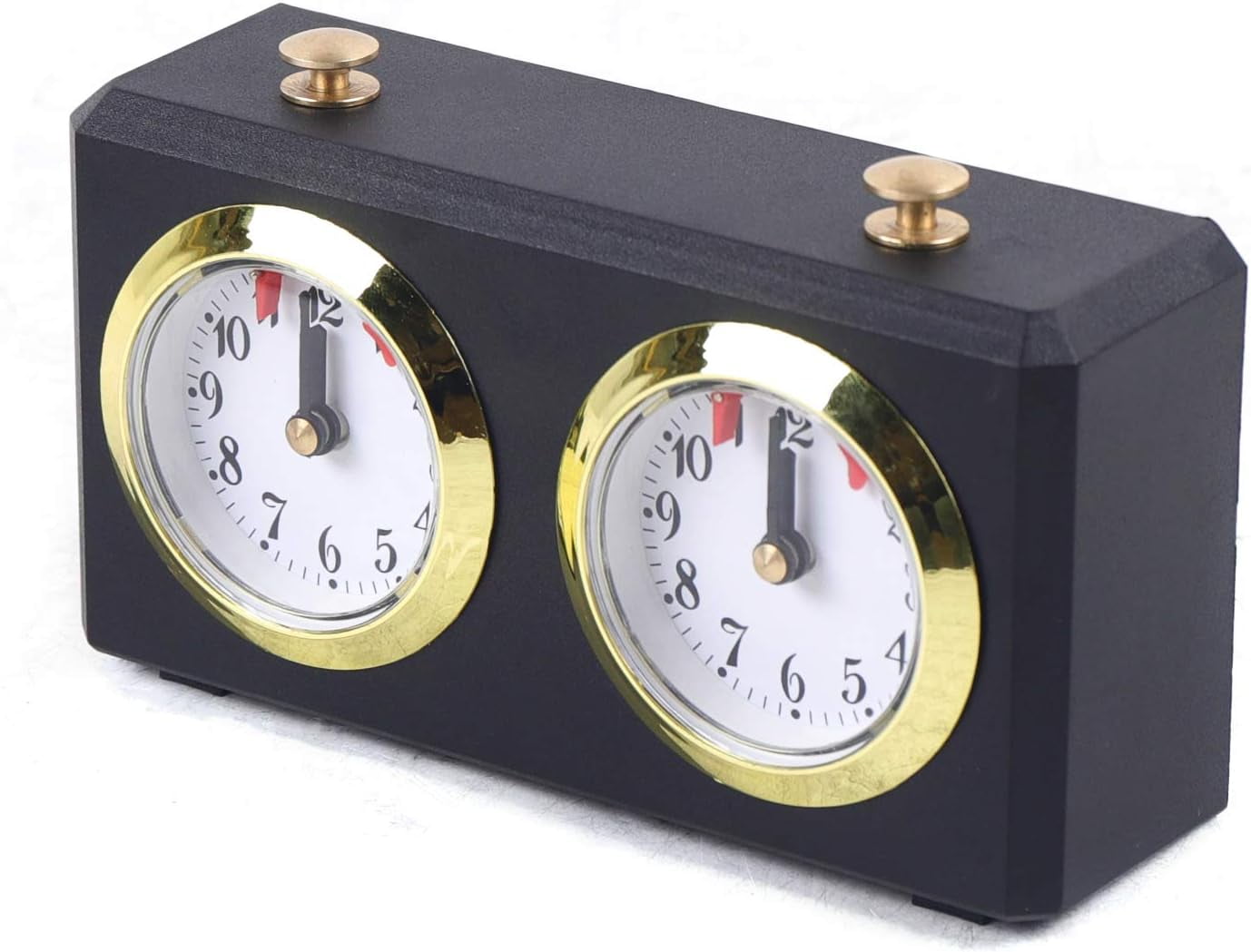 Mechanical Chess Clock, Black Retro Chess Clock Metal Analog Chess Clock 1-GO Count Up Down ...