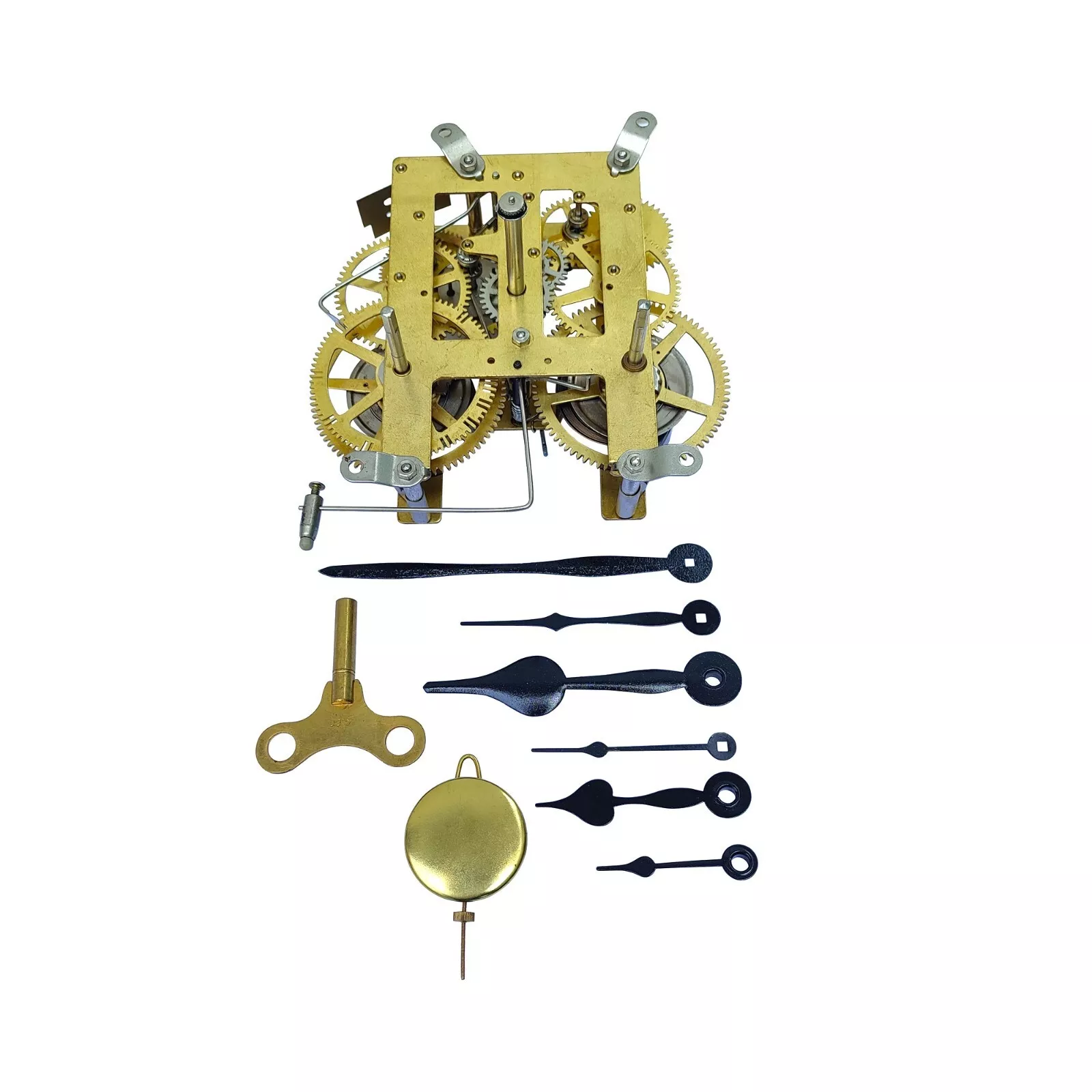 Mechanical Clock Movement Set 8 Days - Manual Wind For Mantle Clocks 4. ...