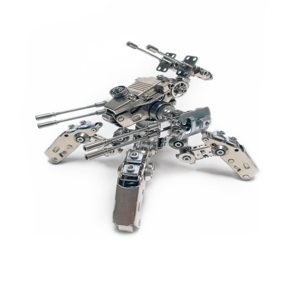 Mechanical DIY 3D Metal Puzzle Four-Legged Mecha Model Kit, 410PCS ...