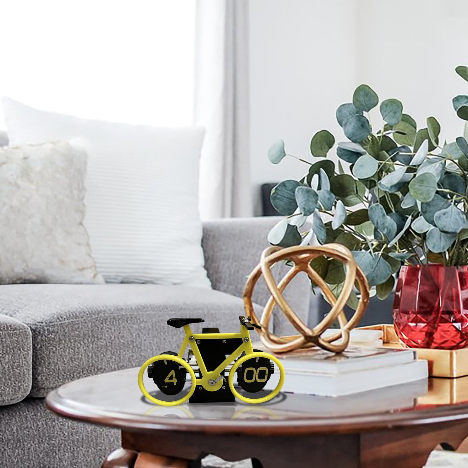 Mechanical Digital Flip Clock，Bicycle Page Turner Clock,Bicycle Flip ...