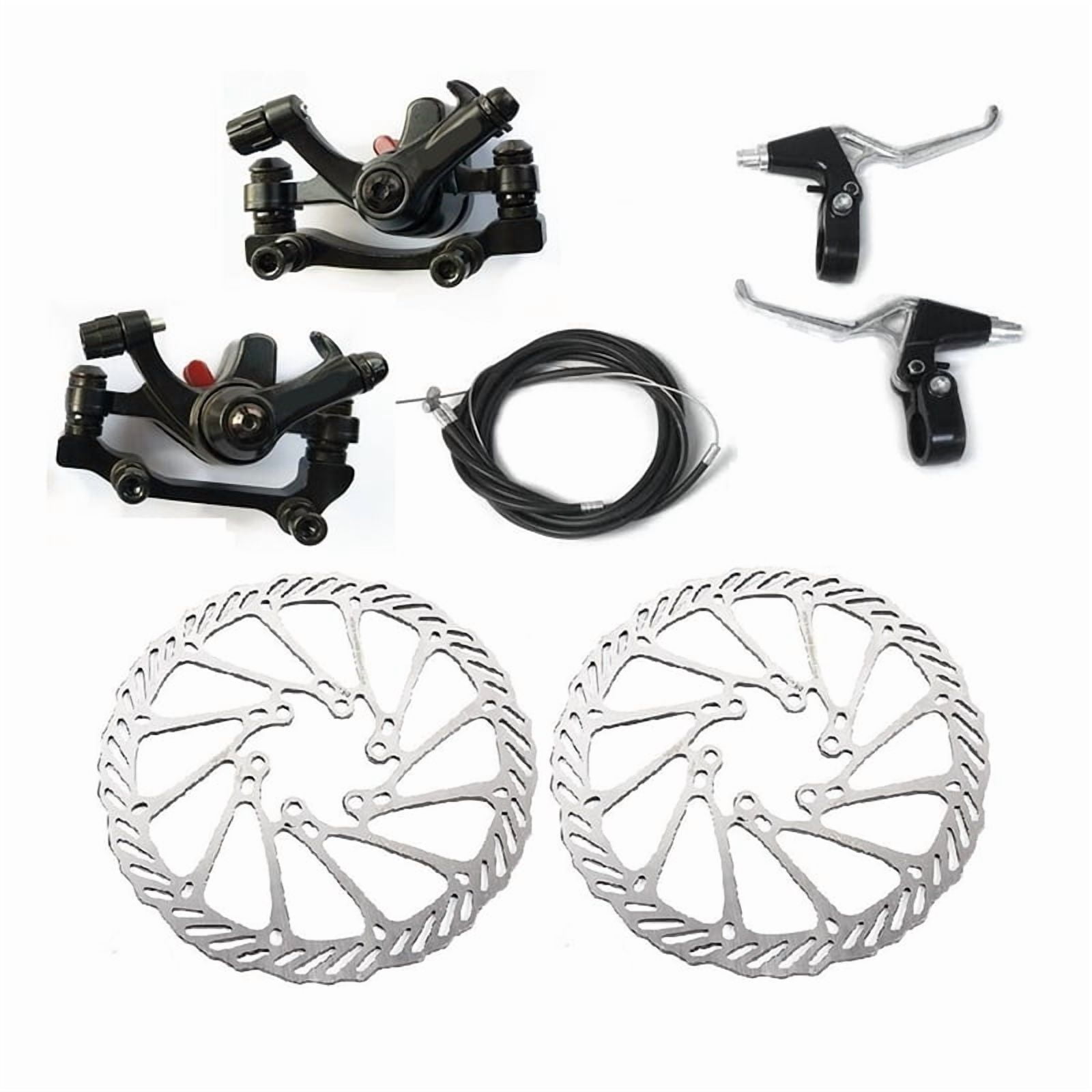 Mechanical Disc Brake Set, Bicycle Brake Levers, Front & Rear Calipers ...