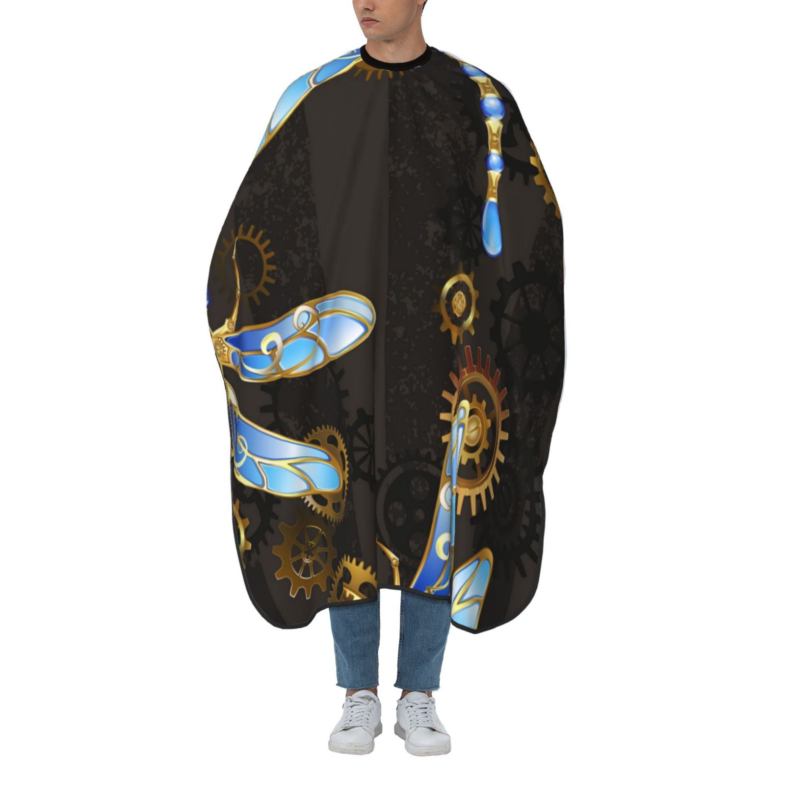 Mechanical Dragonflies Gold Steampunk Hair Cut Hairdressing Cape Apron ...