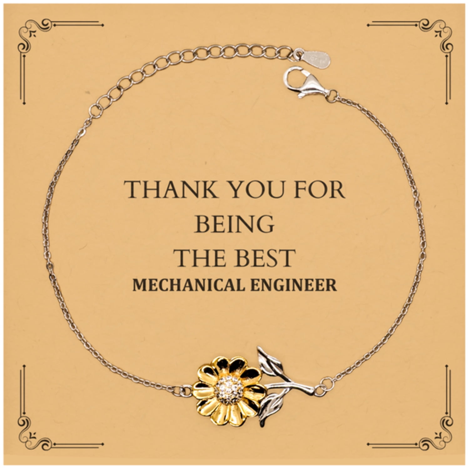 Mechanical Engineer Sunflower Bracelet - Perfect Gift for Graduation ...
