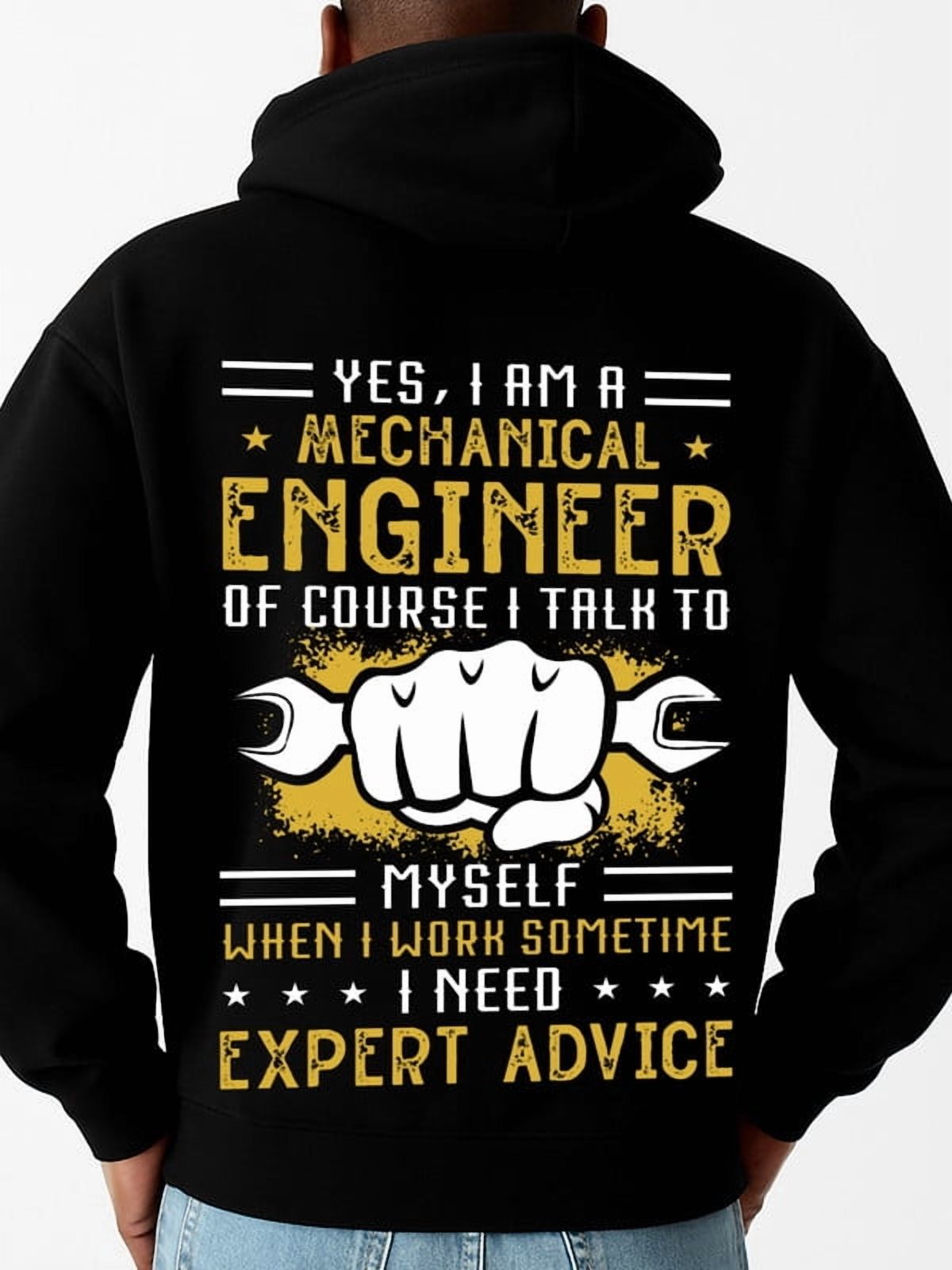 Mechanical Engineer hoodies fire skeleton for men machine washable ...