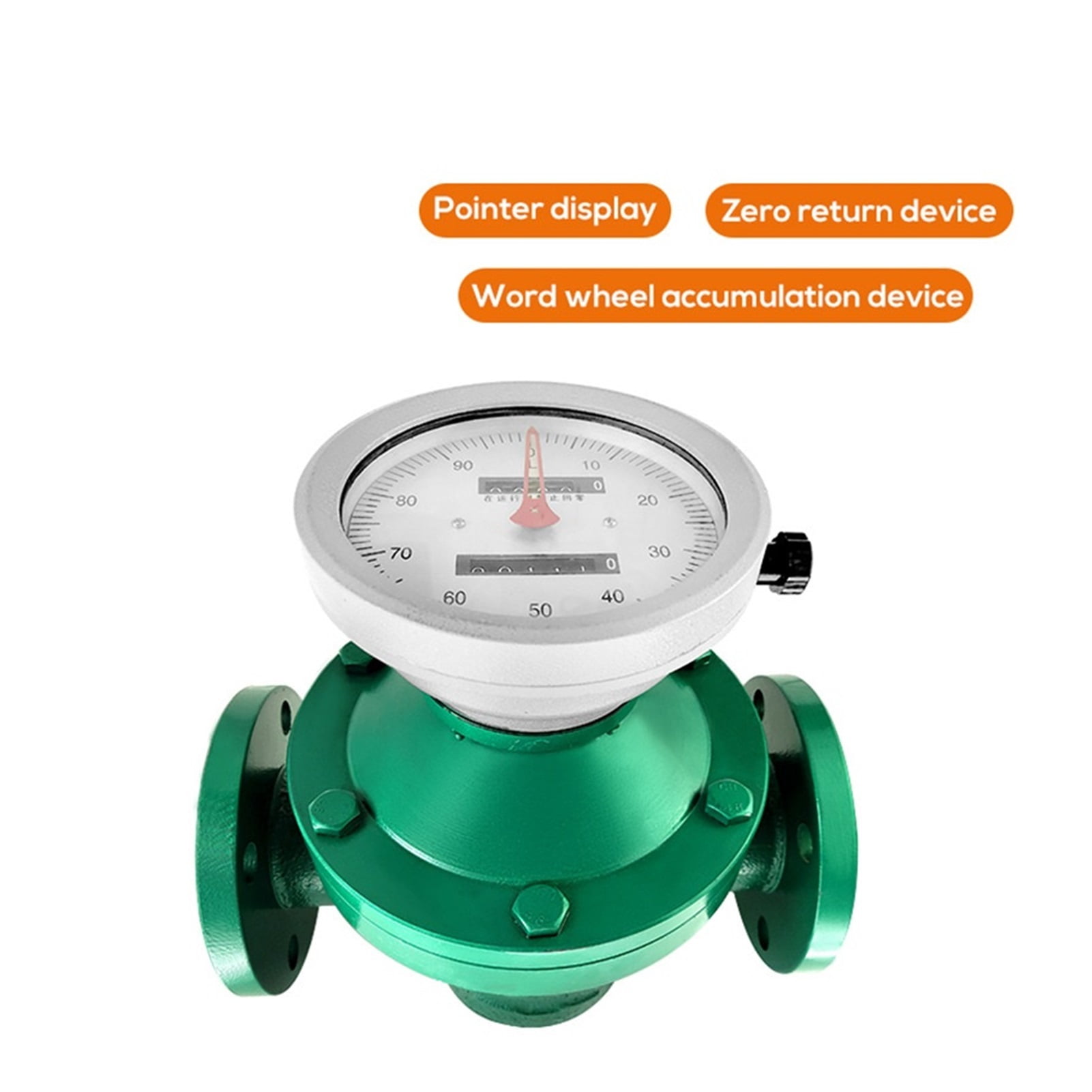 Mechanical Flow Meters Oval Gear Flow Meter Heavy Oil Kerosene Gasoline ...