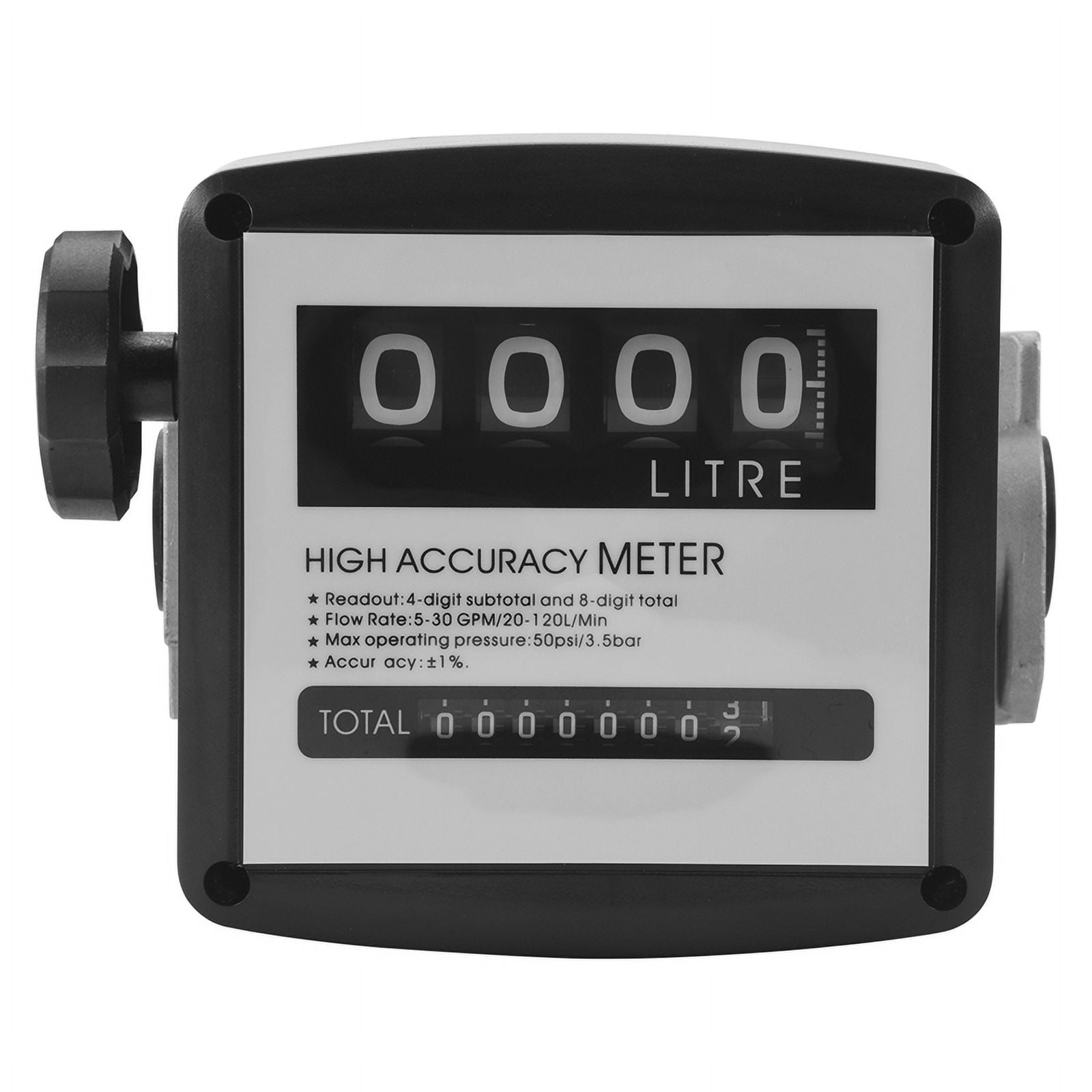 Mechanical Fuel Gauge 4-Digit Flow Meter 25Mm (1 inch Internal Thread ...