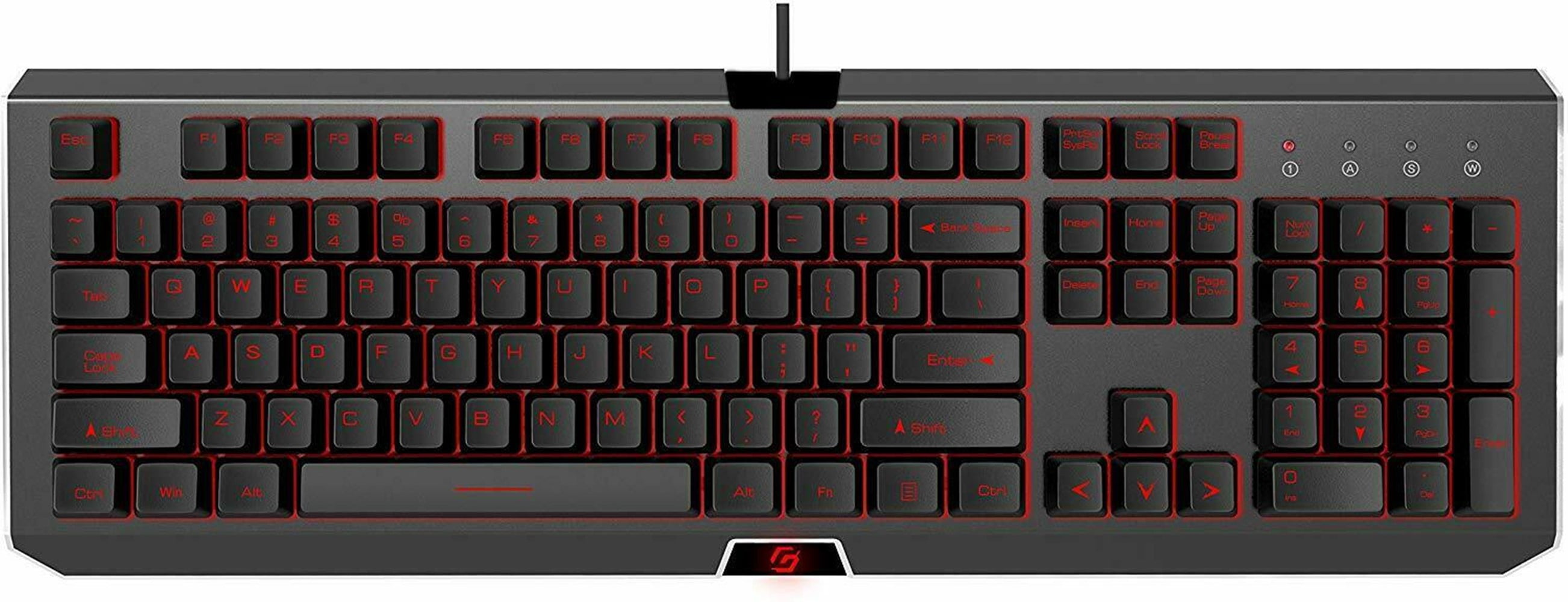 Mechanical Gaming Keyboard - 1 RED LED Backlit Mechanical Keyboards ...