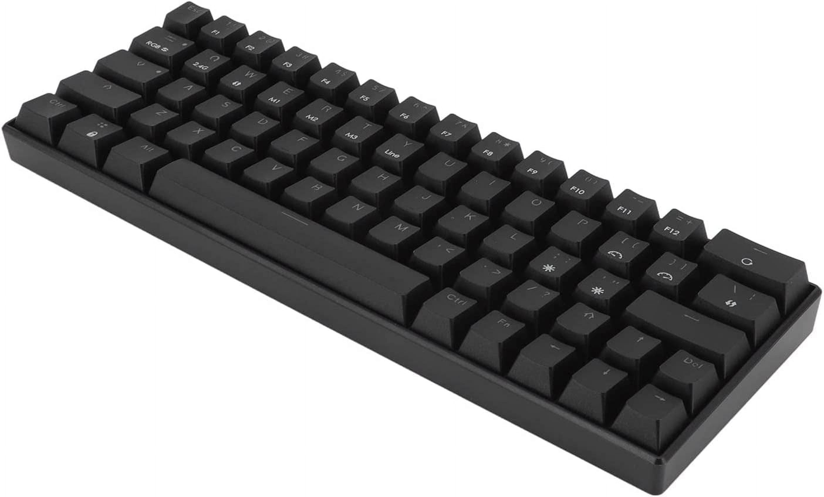 Mechanical Gaming Keyboard, 64 Keys 2.4G Wireless Type C Wired Keyboard ...