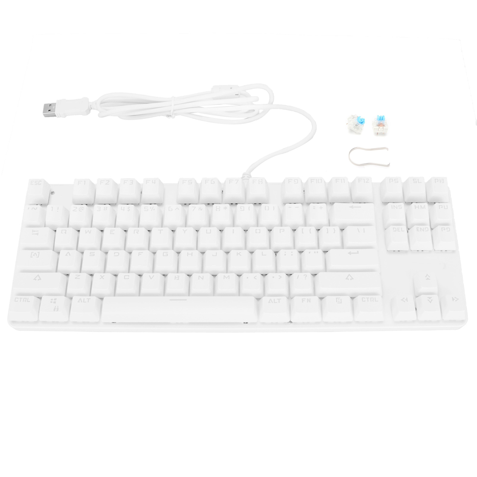 Mechanical Gaming Keyboard 87 Key 9 Backlight Modes Wired USB Backlit ...