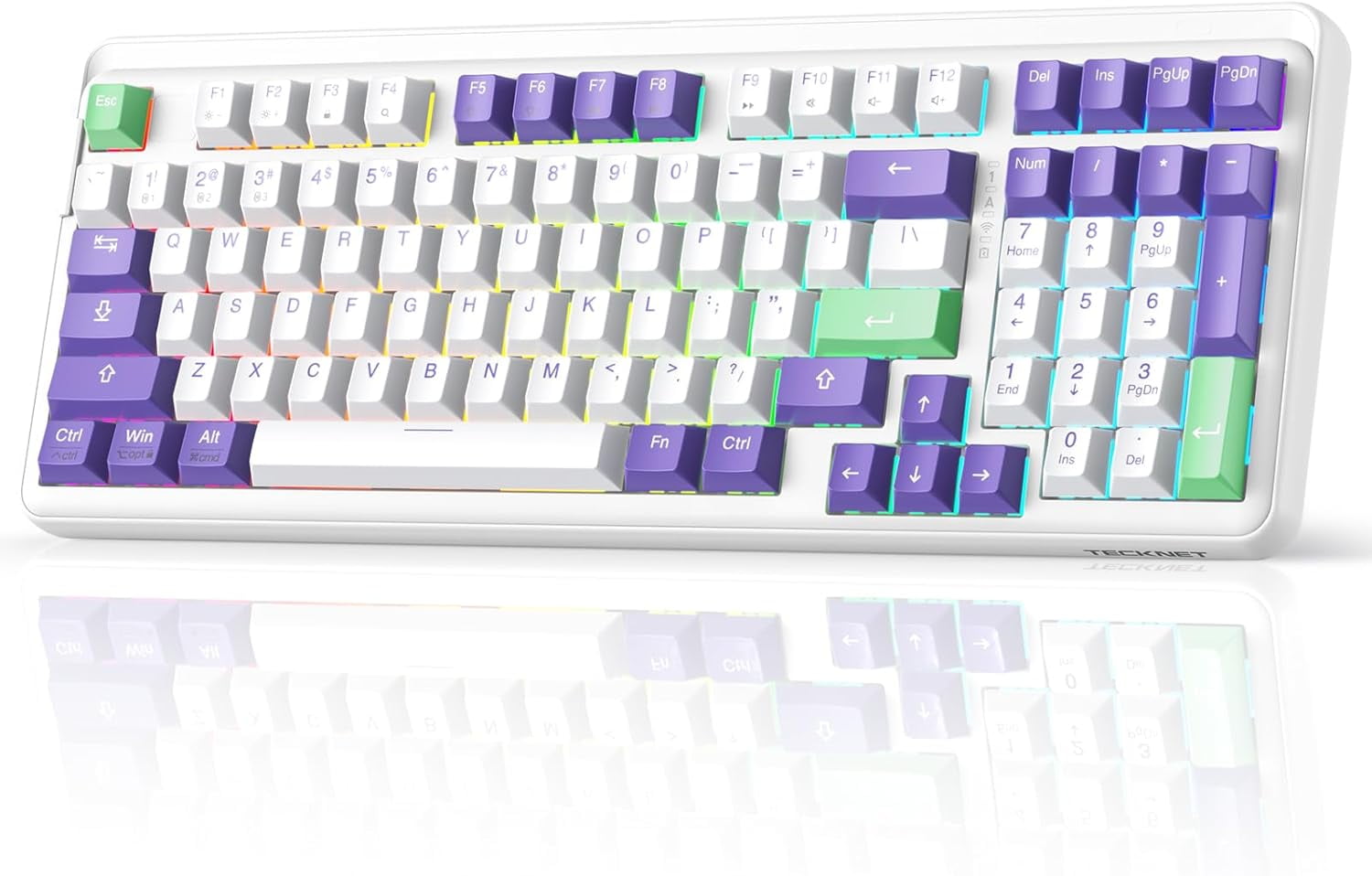 Mechanical Gaming Keyboard,Hot-Swappable with Sky Switches,Tri-Mode ...