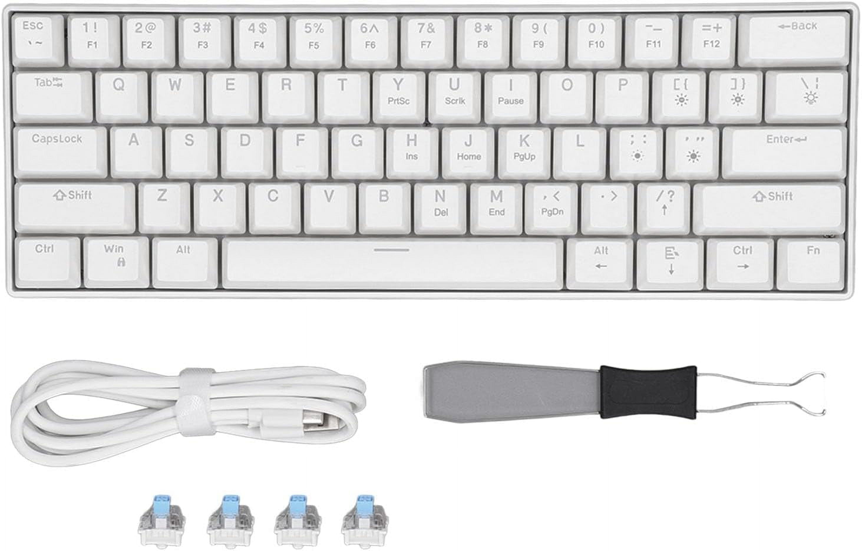 Mechanical Gaming Keyboard, Led Backlight 61 Keys Ultra Compact ...