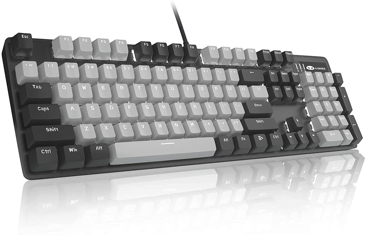 Mechanical Gaming Keyboard, MageGee New Upgraded 104 Keys White Backlit ...