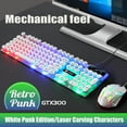 Mechanical Gaming Keyboard and Mouse, LED Backlit 98-Key Floating ...