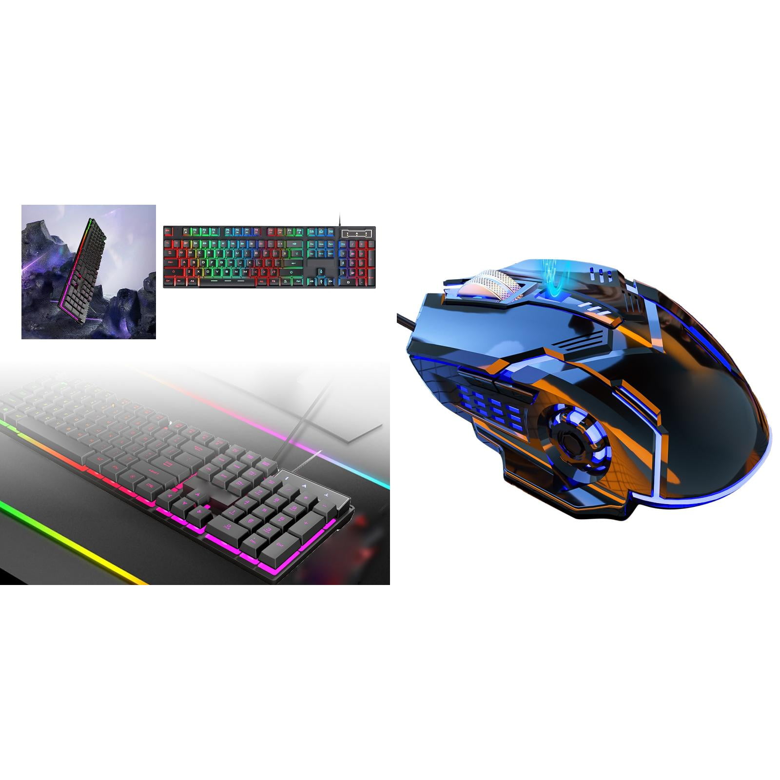 Mechanical Gaming Keyboard Programmable Macro Shortcuts For Win/Pc/Mac/Laptop Gamer Glowing ...