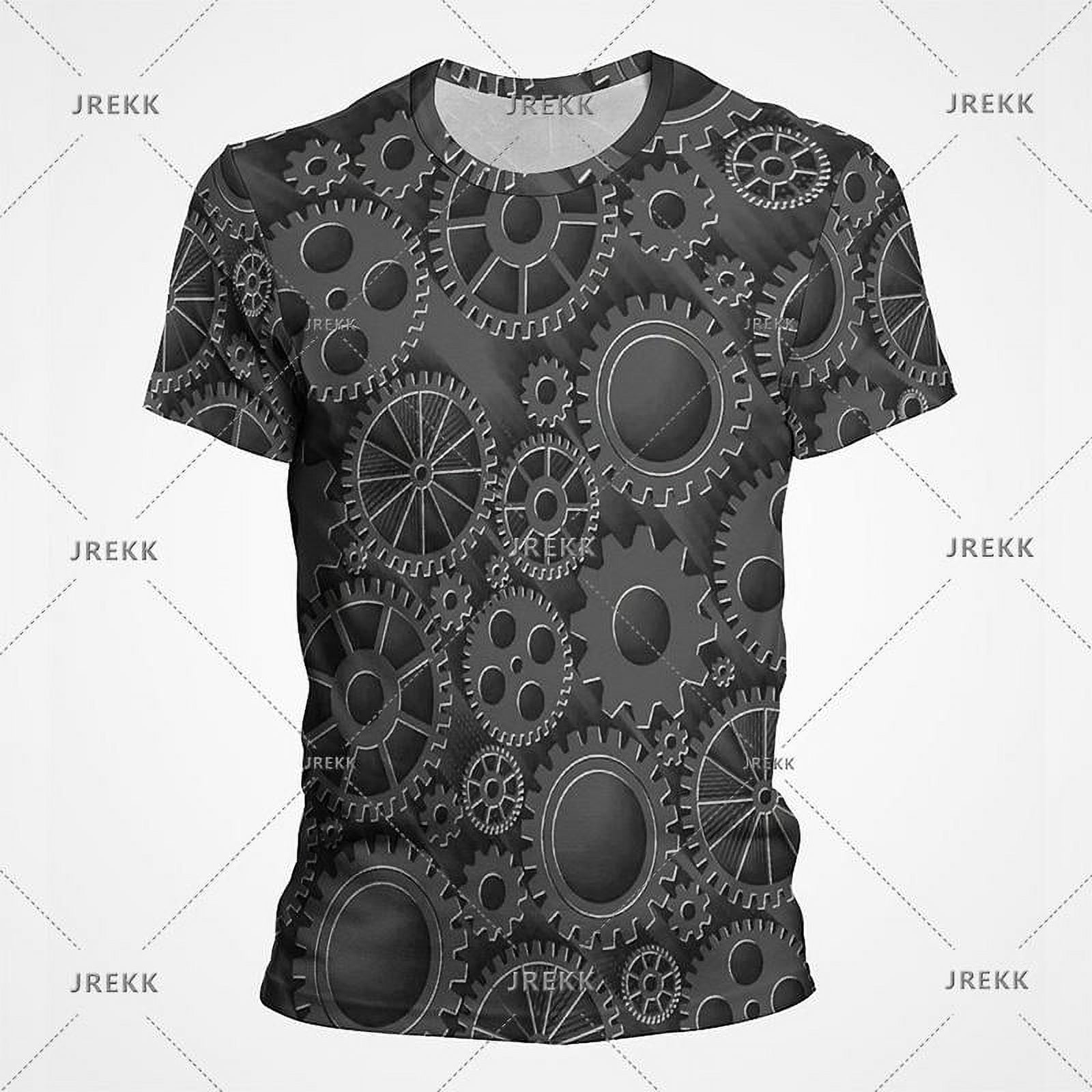 Mechanical Gear 3D Printed Tshirt For Men Punk Complex Women TShirt ...