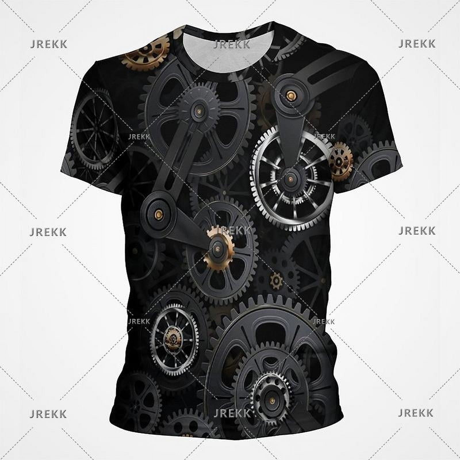 Mechanical Gear 3D Printed Tshirt For Men Punk Complex Women TShirt ...