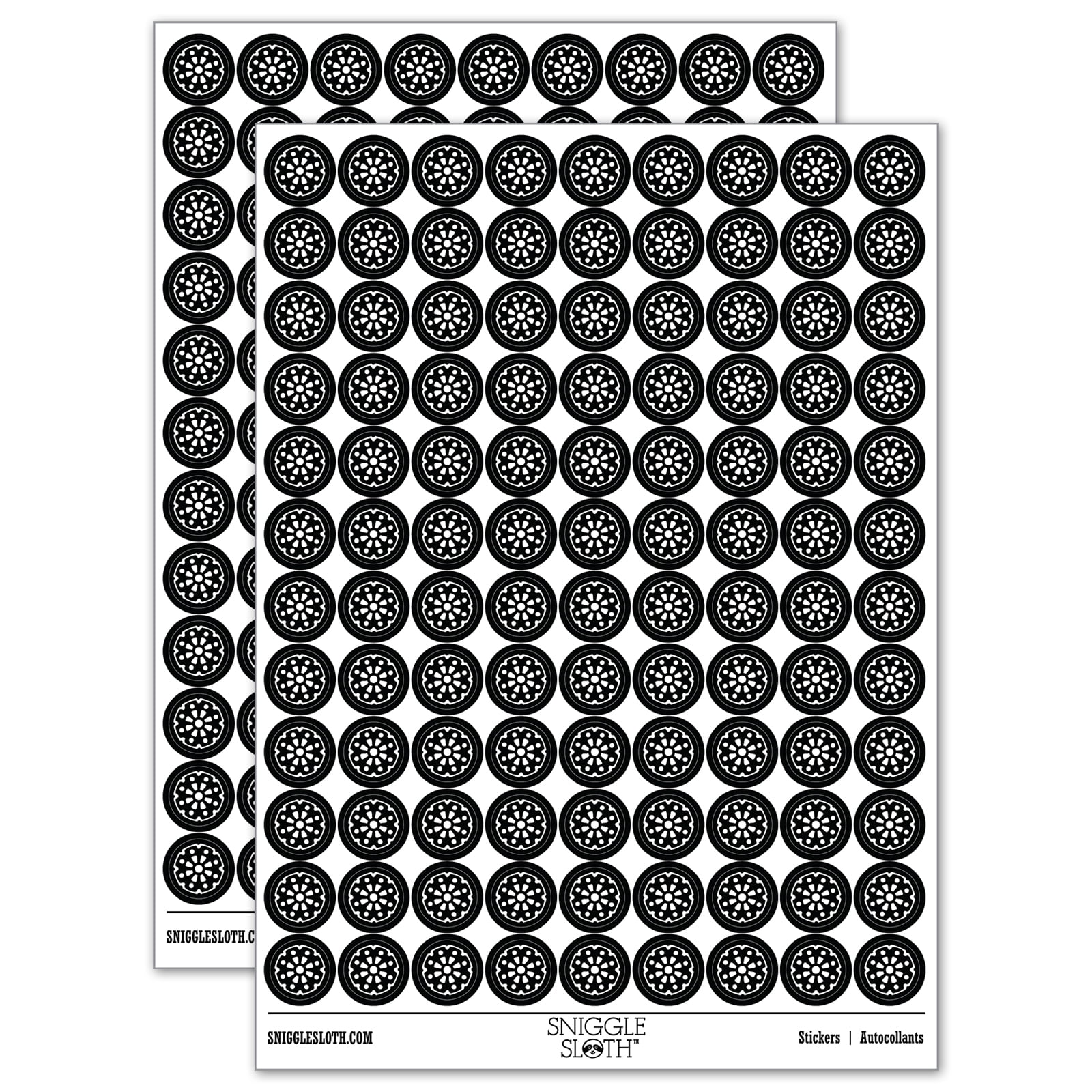 Mechanical Gear Cog Machine Wheel 200+ Round Stickers - Black - Gloss ...