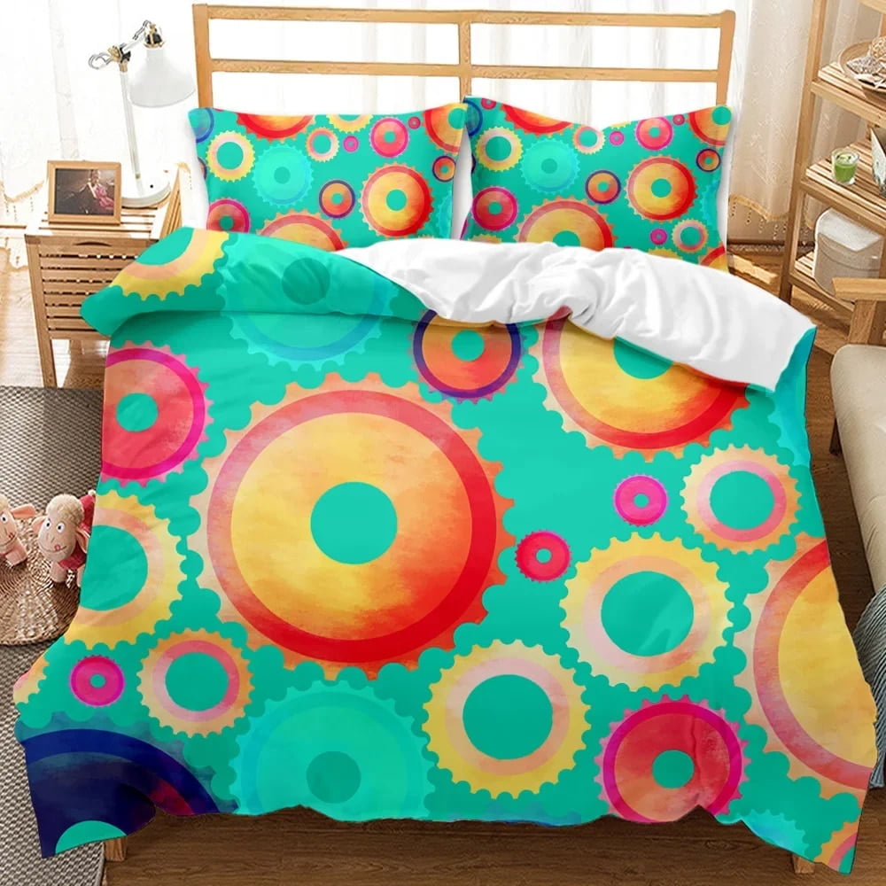 Mechanical Gear Duvet Cover Set Steampunk Style Bedding Set Clocks ...