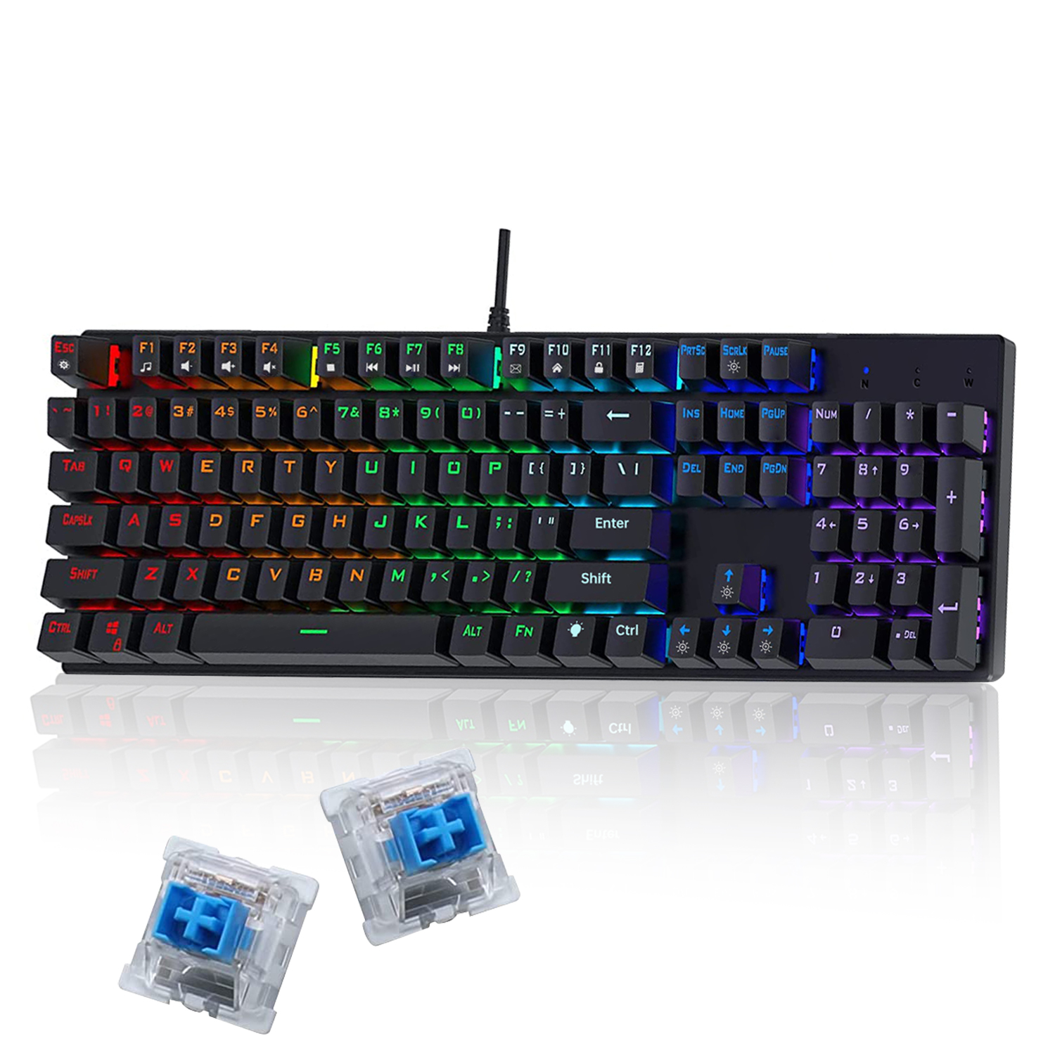 Philips SPK8403 Wired Mechanical Gaming Keyboard, FX & Key Light Maps ...